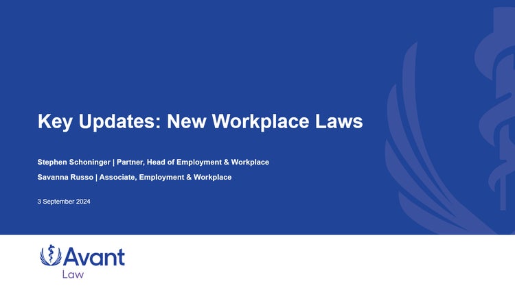 Key Updates: New Workplace Laws - Avant